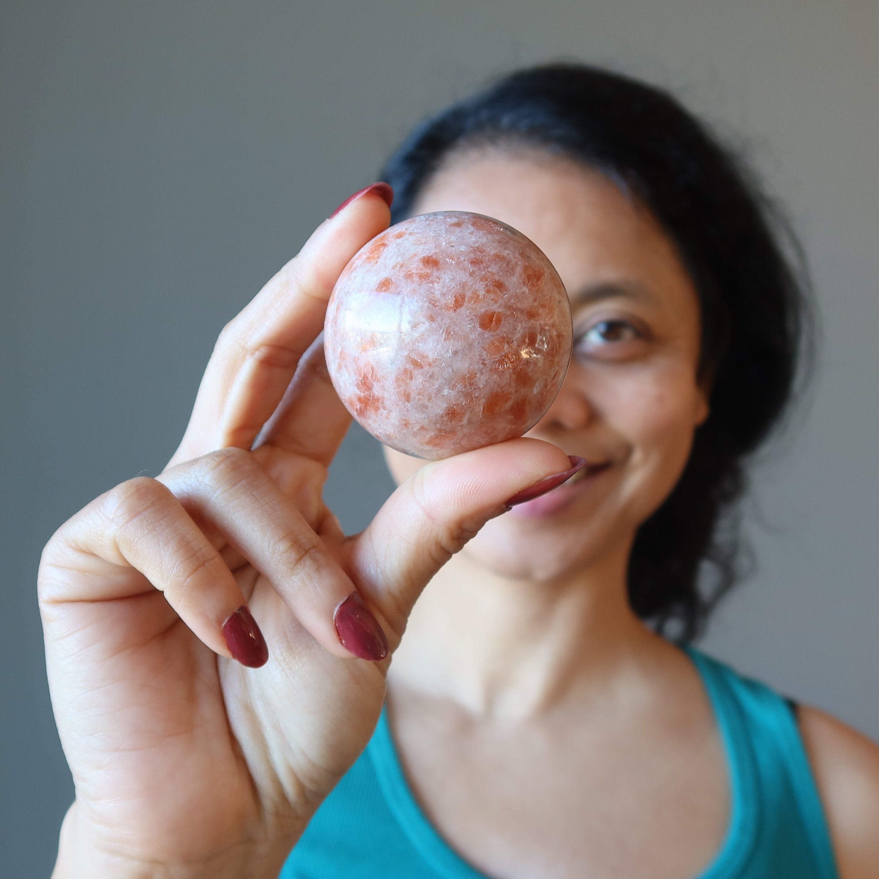 Sunstone Sphere Crystal Ball Healing Stone | Etsy