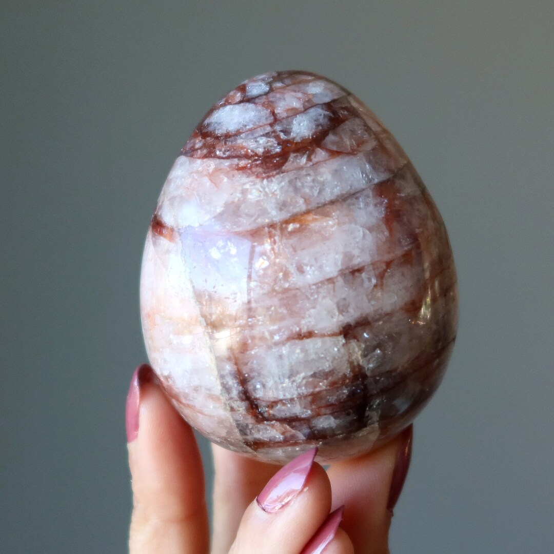 Red Fire Quartz Egg Hot Sun Energy Solar Power Crystal - Etsy