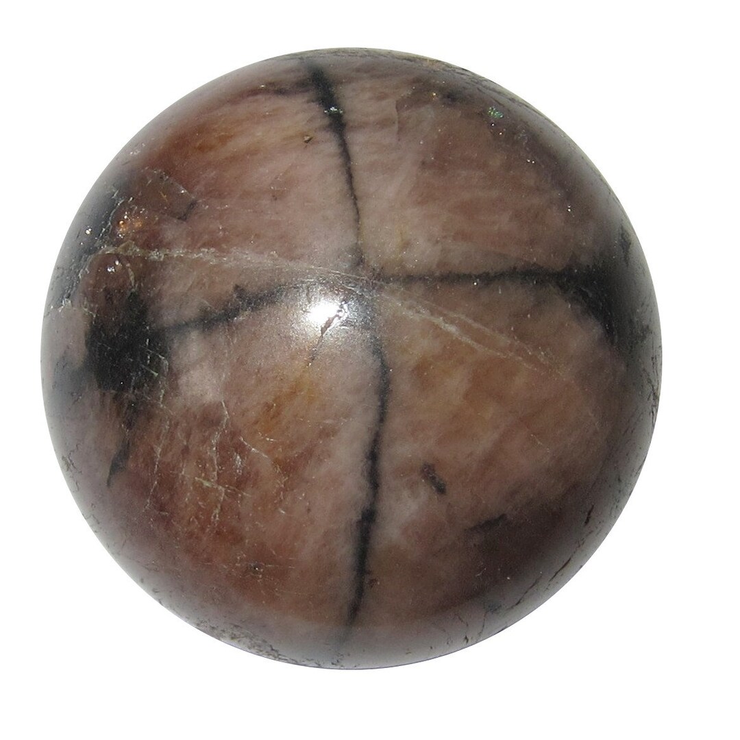 Chiastolite Sphere Jesus Christ Natural Cross Protection - Etsy