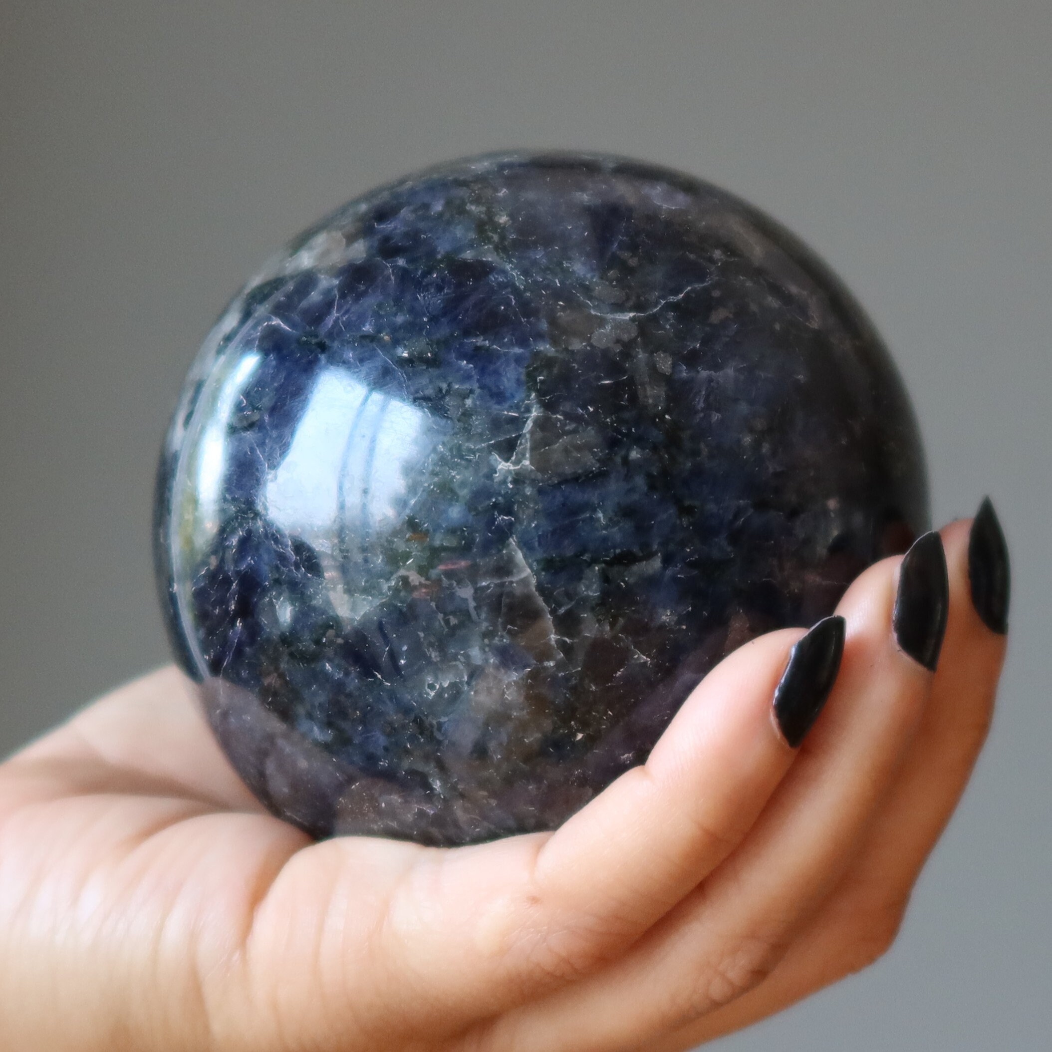 Iolite Sphere Good Fortune Rare Blue Crystal Ball - Etsy