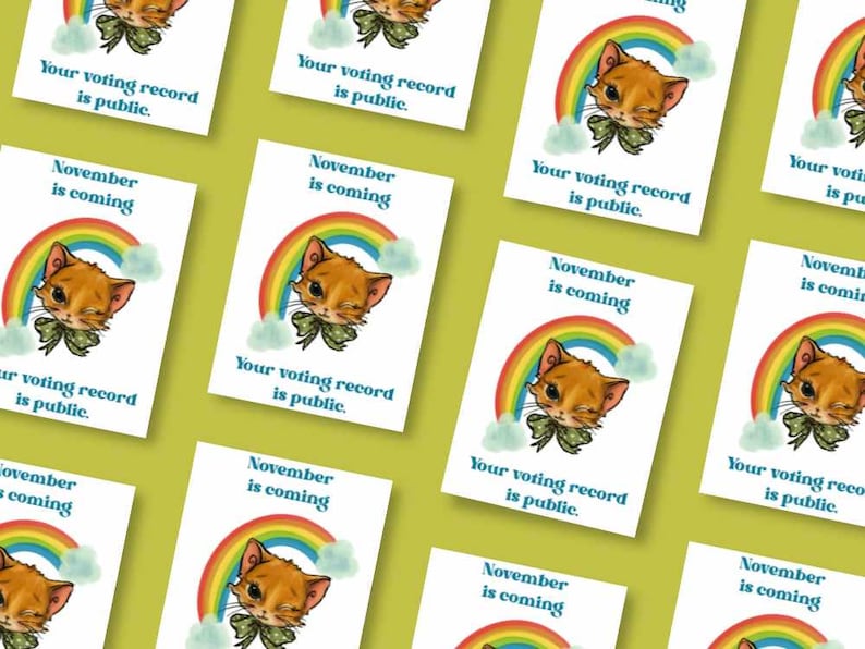 November is Coming Postcard: Voting Record Reminder (digital Download ...