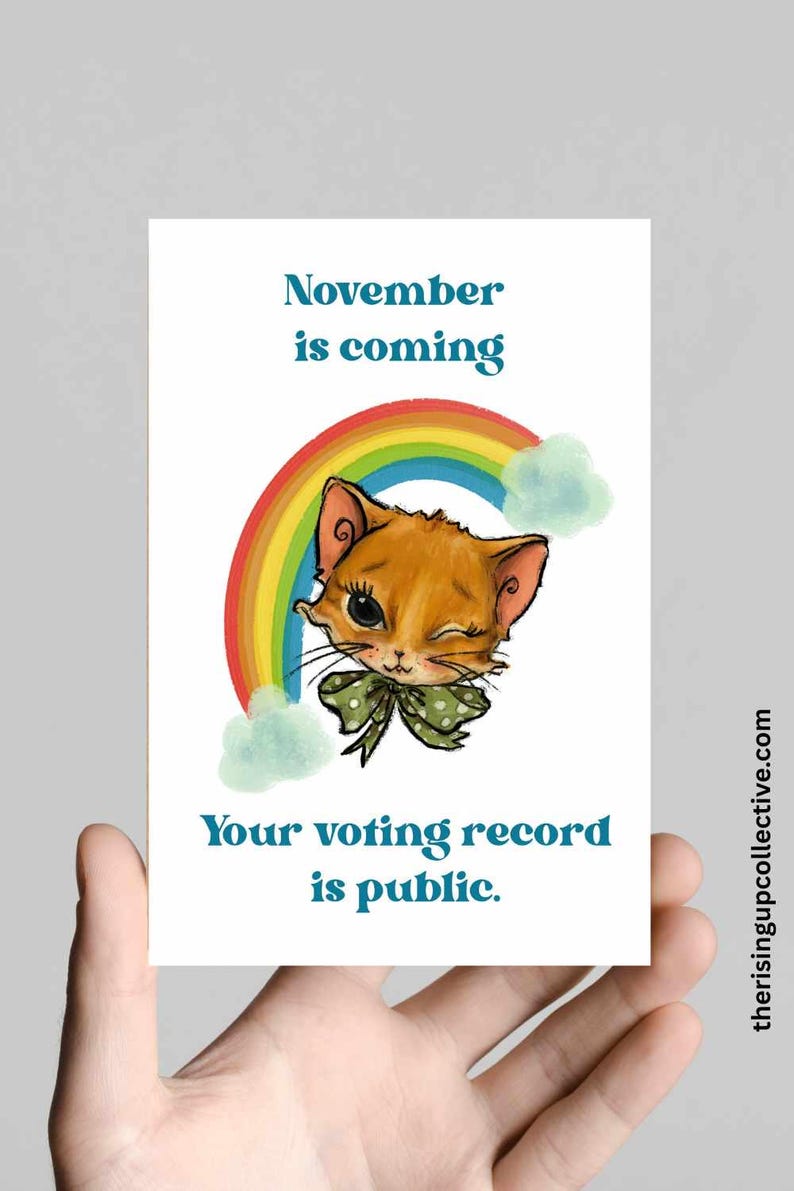 November is Coming Postcard: Voting Record Reminder (digital Download ...