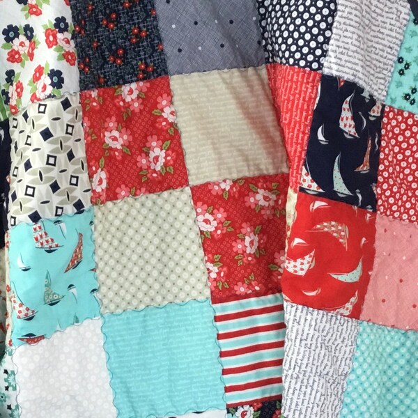 Nautical Patchwork Quilt - Etsy