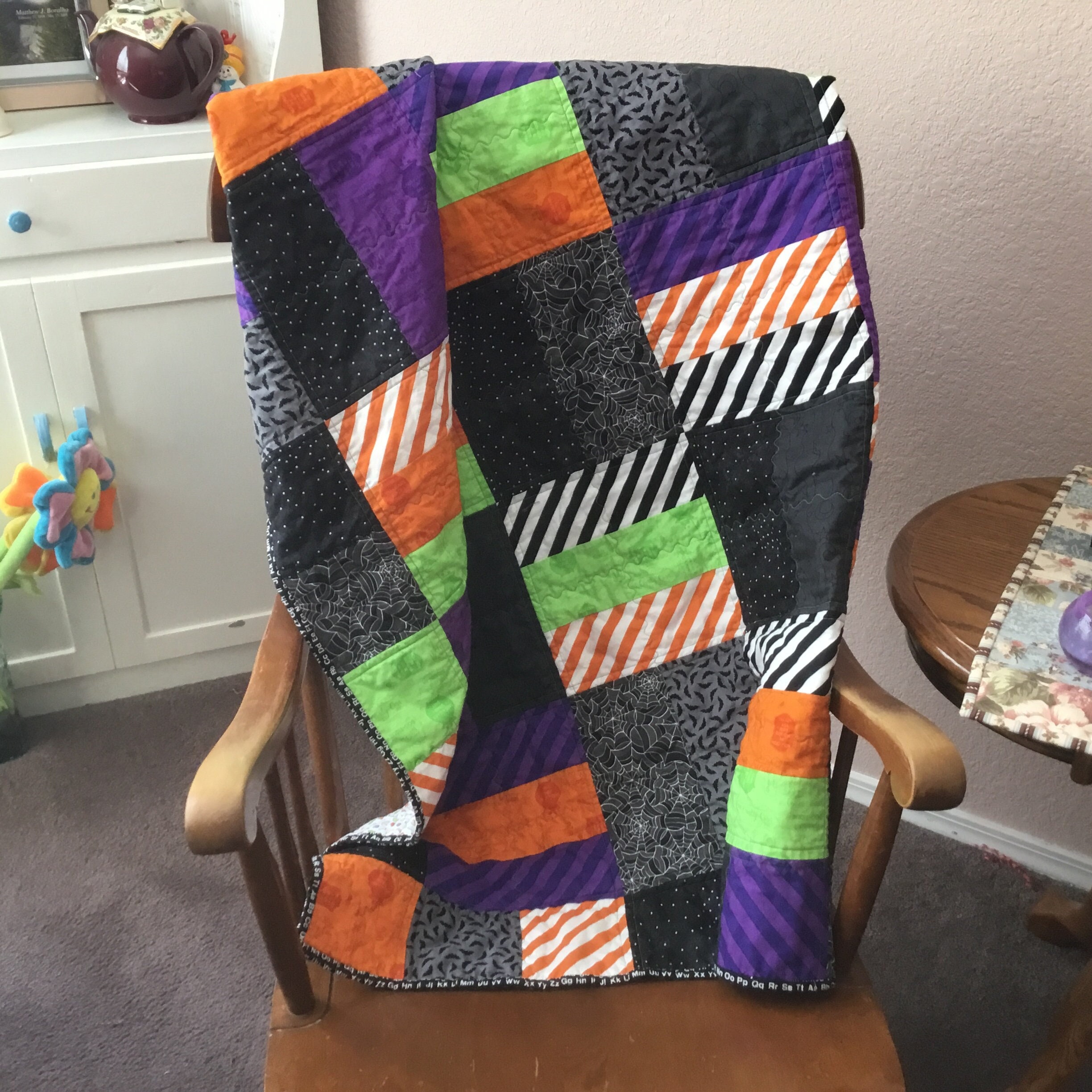 Not so Scary Halloween Quilt, Halloween Not Scary Quilt, Halloween ...