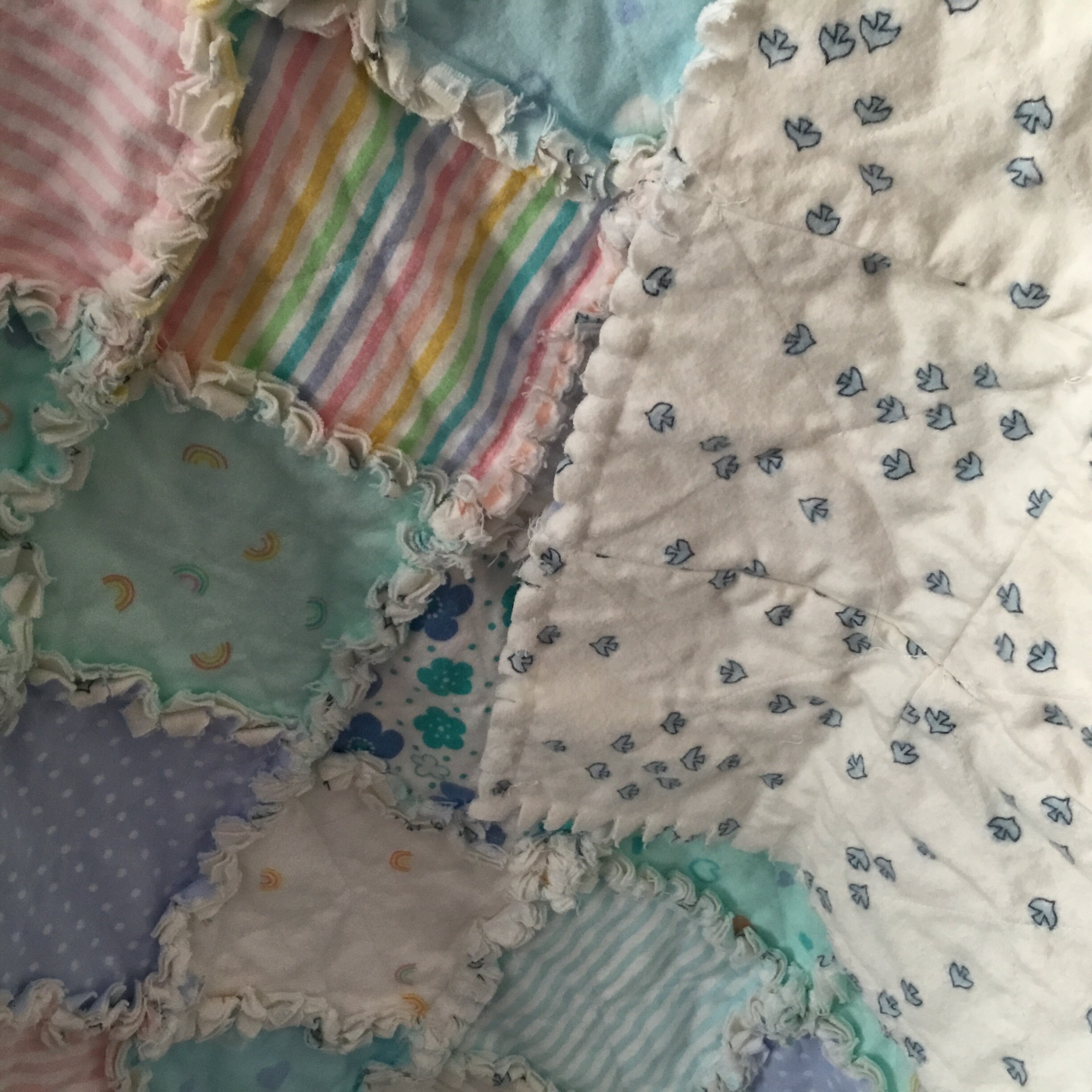 Flannel Baby Rag Quilt, Flannel Rag Quilt, Baby Rag Quilt, Handmade Rag ...