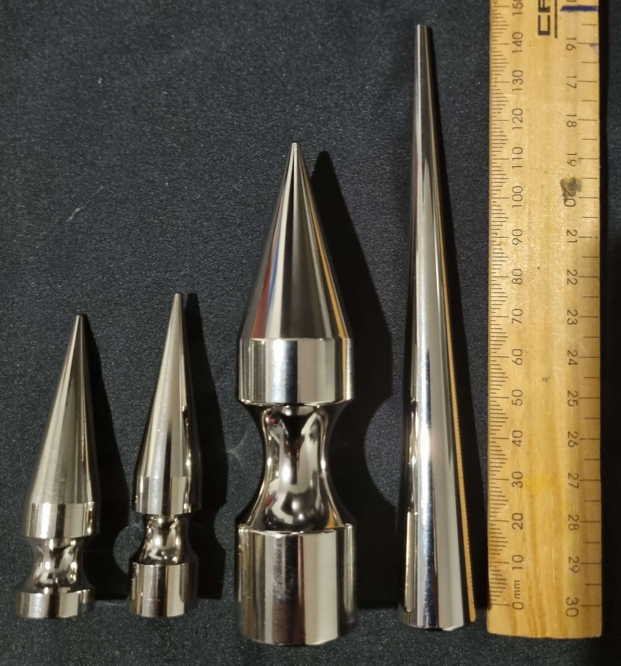 Giant XXL Tree Spikes 116x29mm/4.56x1.14 Silver or Gold Cone Stud Screw ...