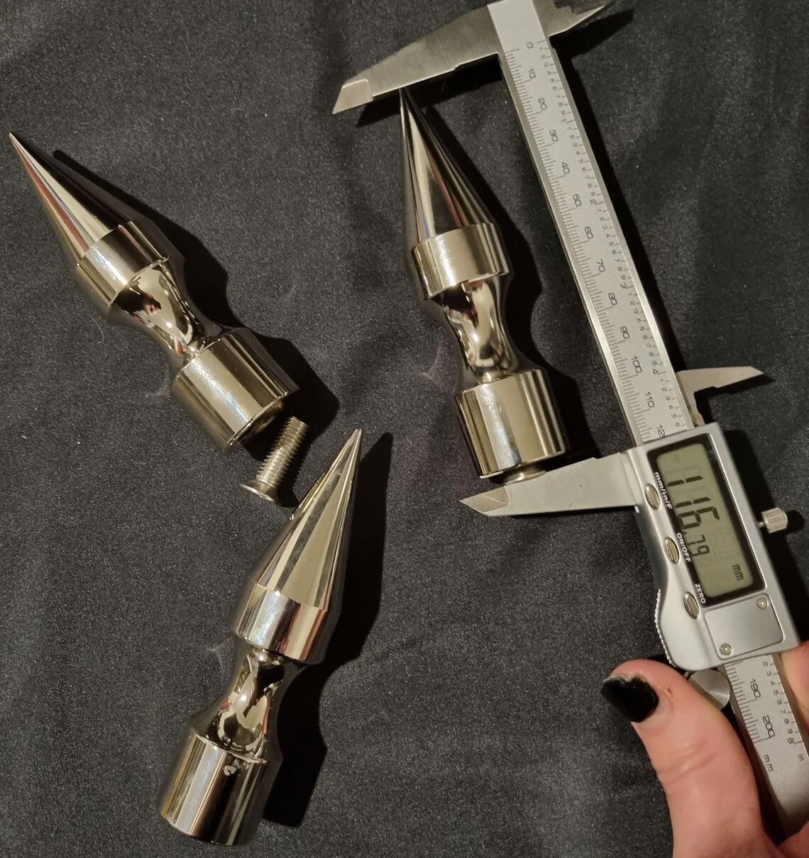 Giant XXL Tree Spikes 116x29mm/4.56x1.14 Silver or Gold Cone Stud Screw ...