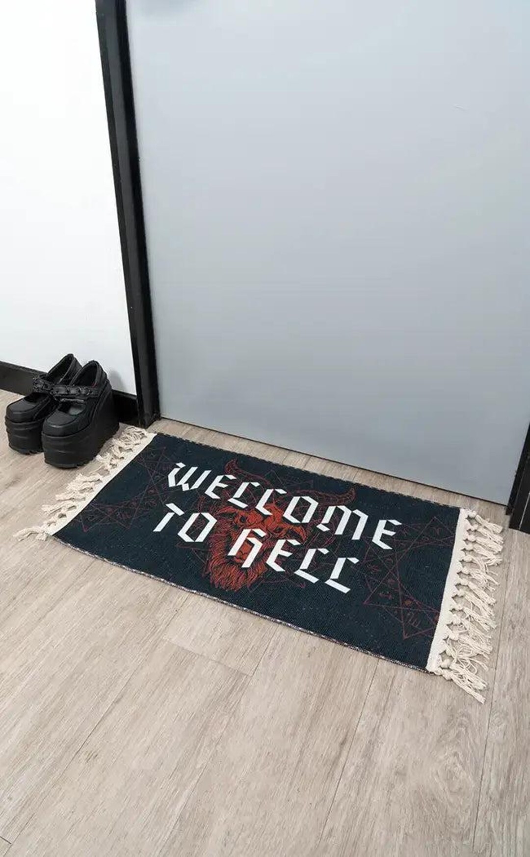 Welcome to Hell Doormat Goth Decor for Your Haunted Home - Etsy