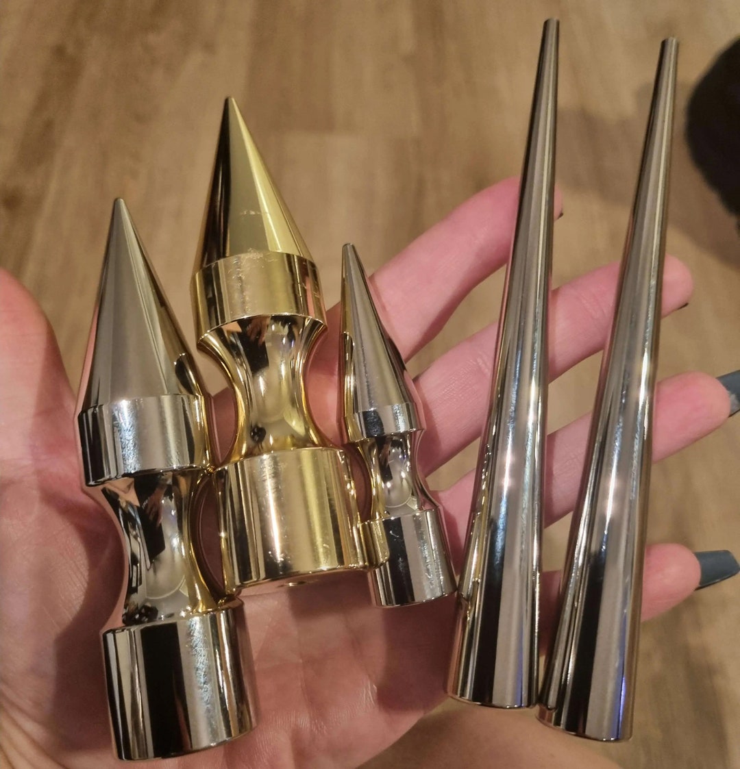 Giant XXL Tree Spikes 116x29mm/4.56"x1.14" Silver or Gold Cone Stud ...