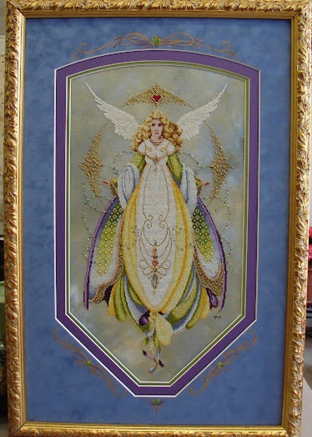 PDF + SAGA Digital Cross Stitch Pattern Angel of Healing Woman Lady ...
