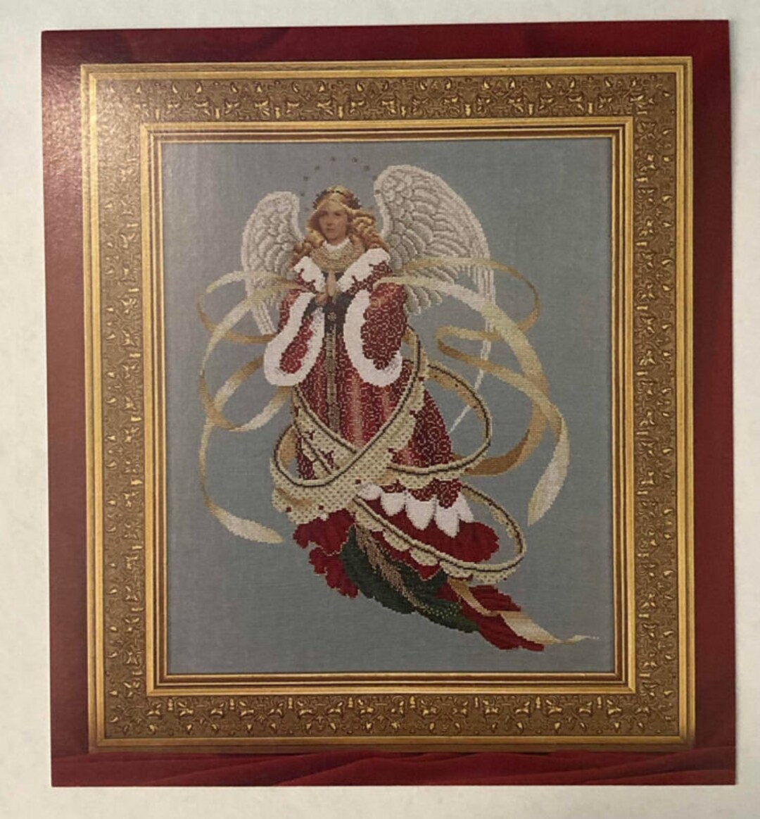 PDF SAGA Digital Cross Stitch Pattern Angel of Christmas Blue Cross ...