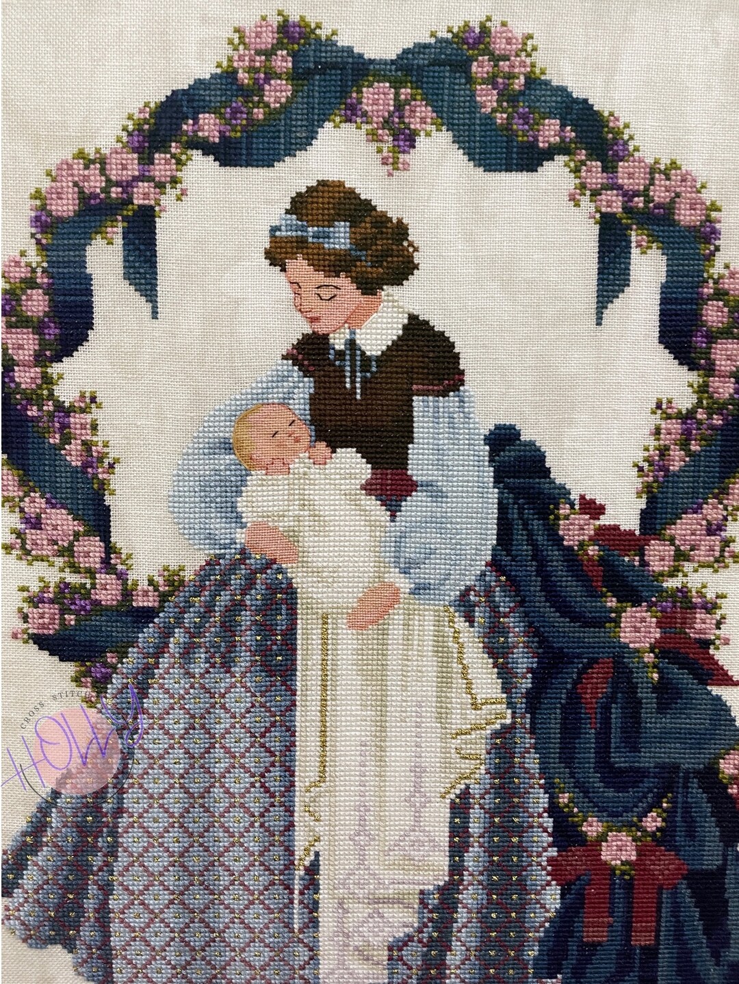 PDF + SAGA Digital Cross Stitch Pattern Sweet Dreams Woman Lady Child ...