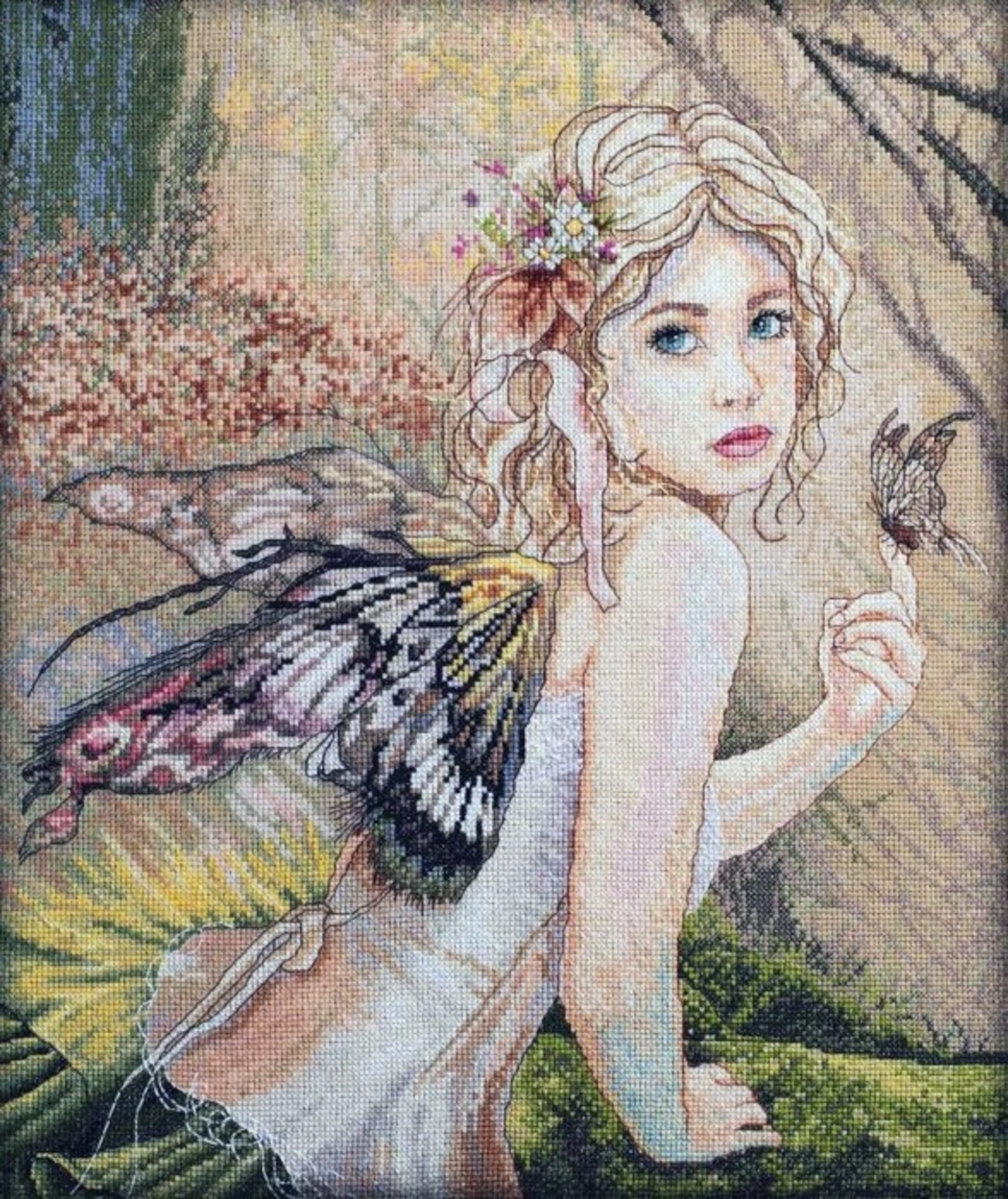 PDF SAGA Digital Cross Stitch Pattern Garden Fairy Gold Woodland ...