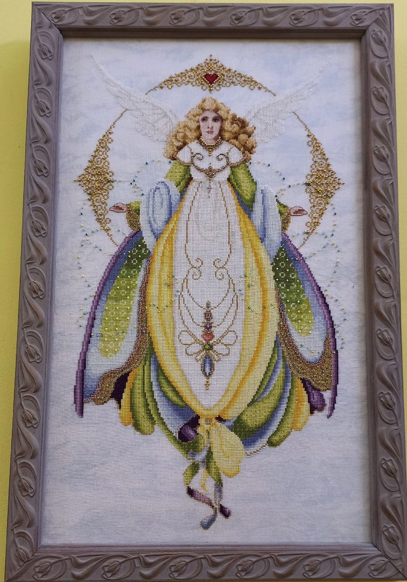 PDF + SAGA Digital Cross Stitch Pattern Angel of Healing Woman Lady ...