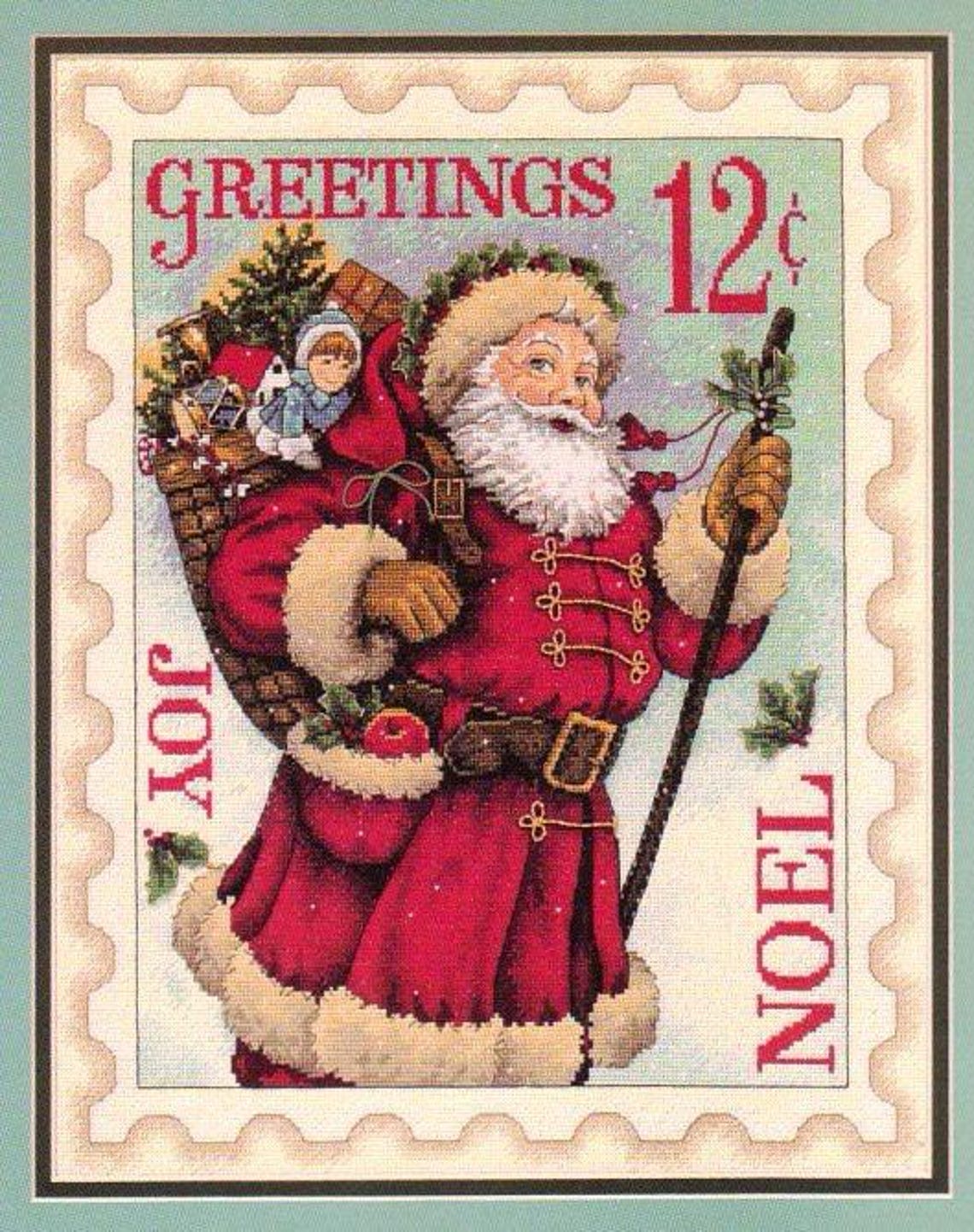 PDF + SAGA Cross Stitch Pattern Keeper Markup Santa Stamp Secret Noel ...