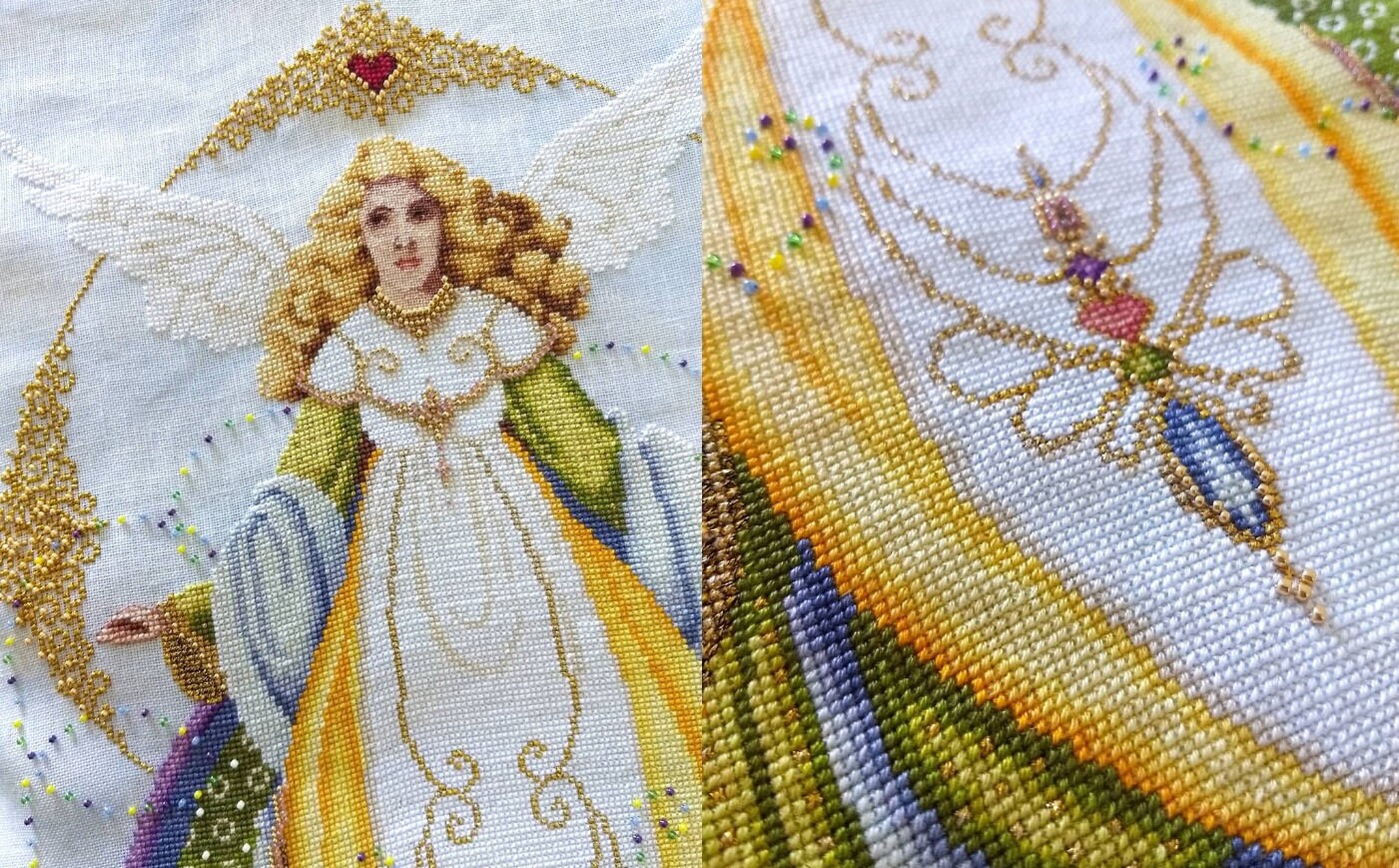 PDF + SAGA Digital Cross Stitch Pattern Angel of Healing Woman Lady ...