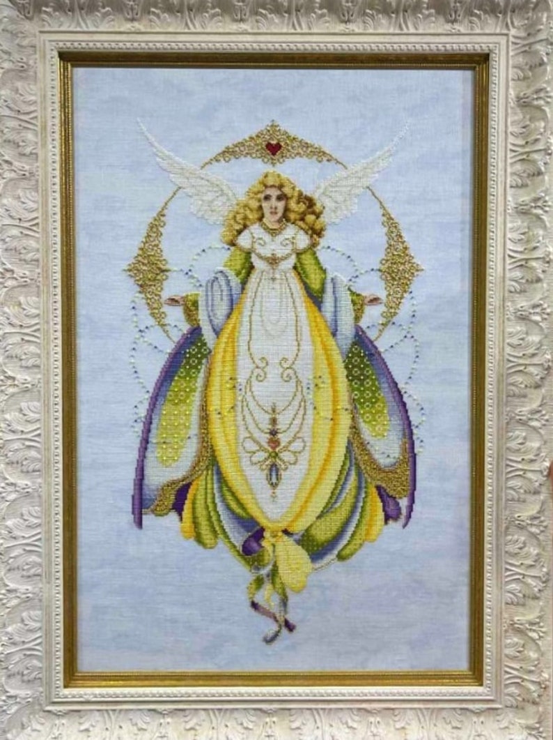 PDF + SAGA Digital Cross Stitch Pattern Angel of Healing Woman Lady ...