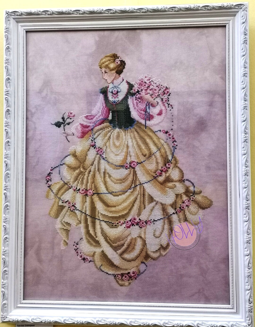 PDF + SAGA Digital Cross Stitch Pattern Dance of the Roses Lady Miss ...