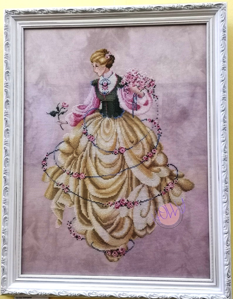 PDF + SAGA Digital Cross Stitch Pattern Dance of the Roses Lady Miss ...