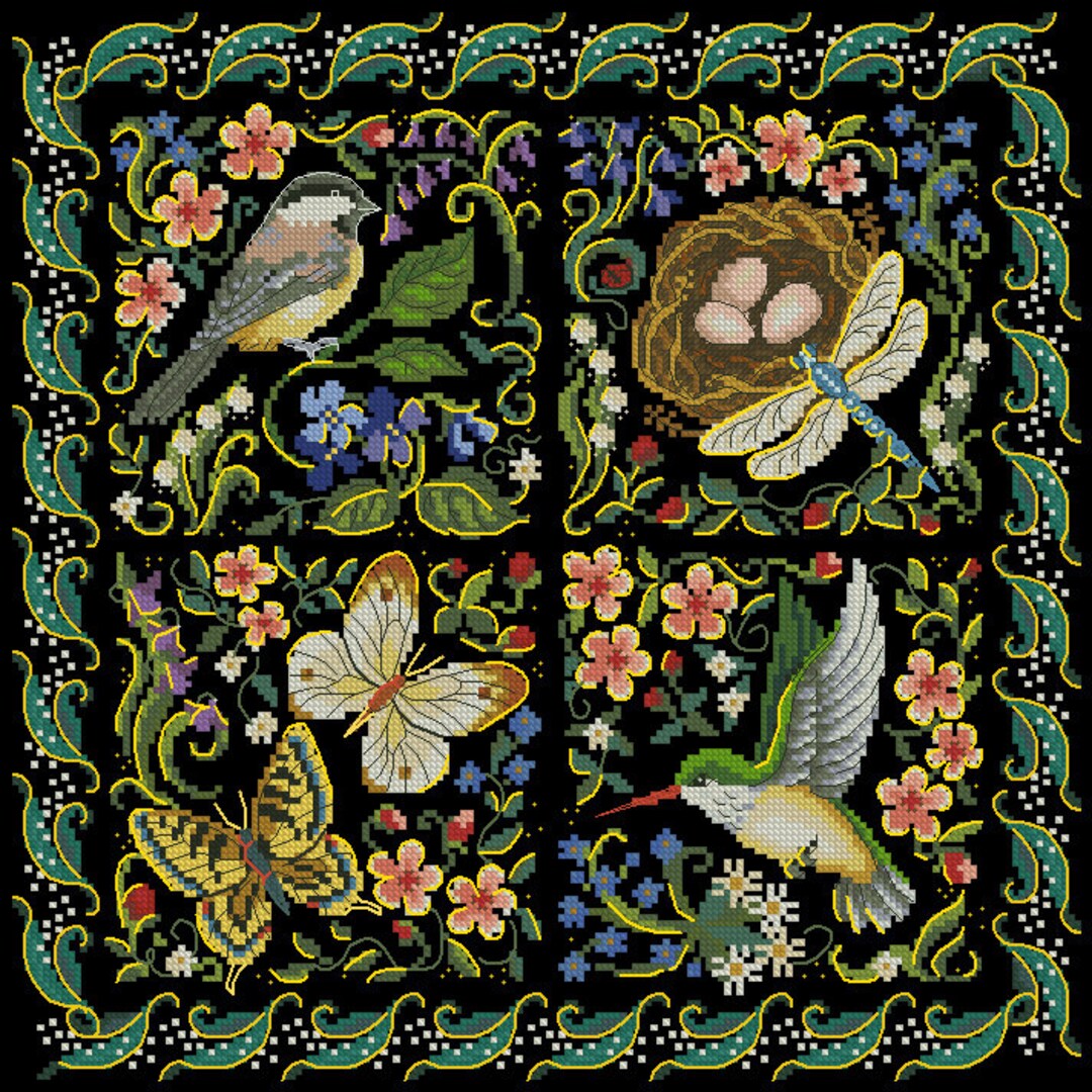 PDF SAGA Digital Cross Stitch Pattern the Finery of Nature Birds ...