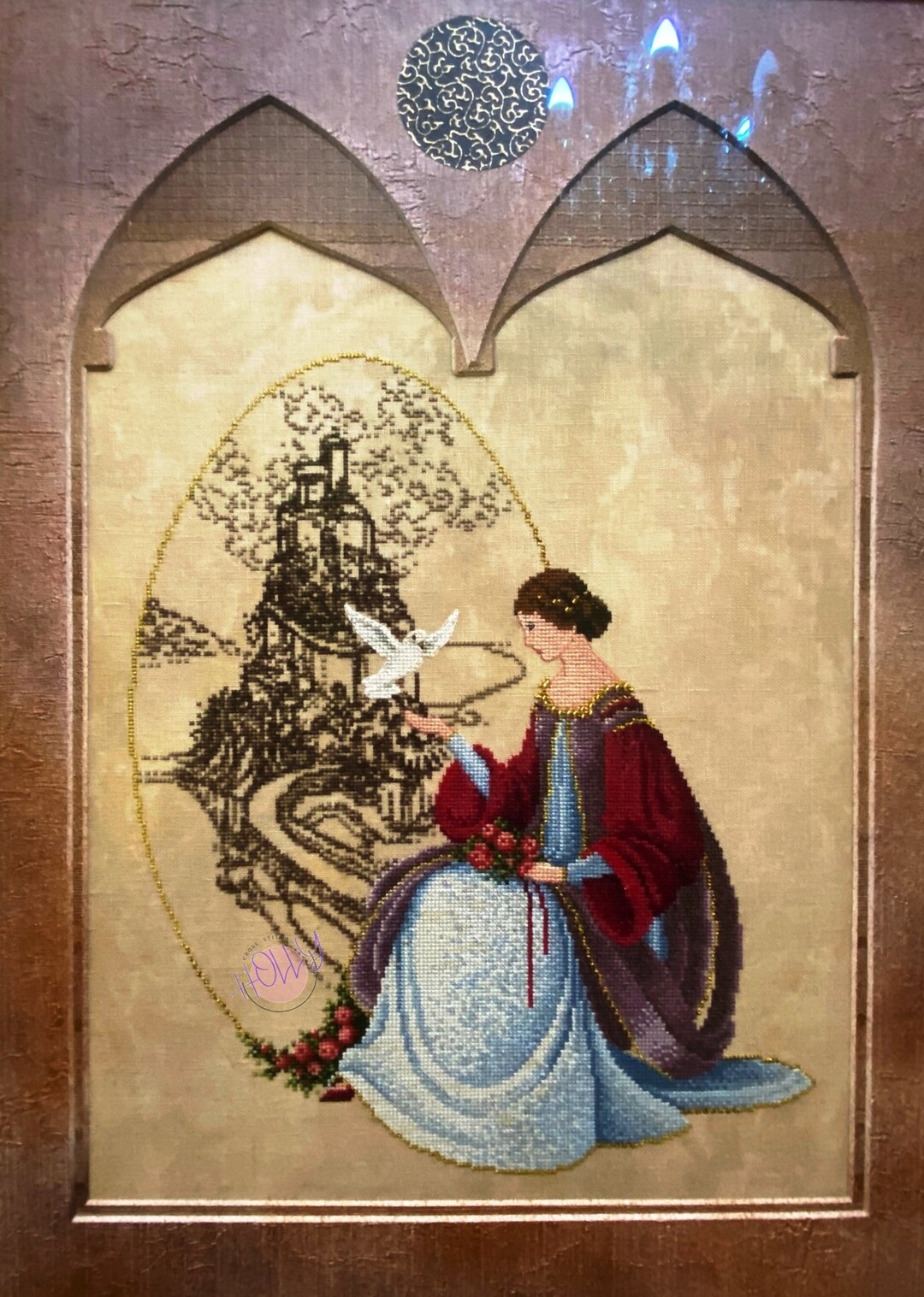 PDF SAGA Digital Cross Stitch Pattern Once Upon a Time Woman With Dove ...