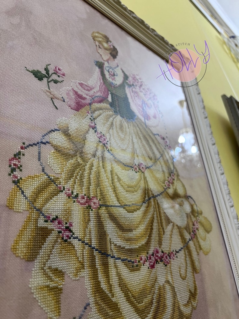 PDF + SAGA Digital Cross Stitch Pattern Dance of the Roses Lady Miss ...