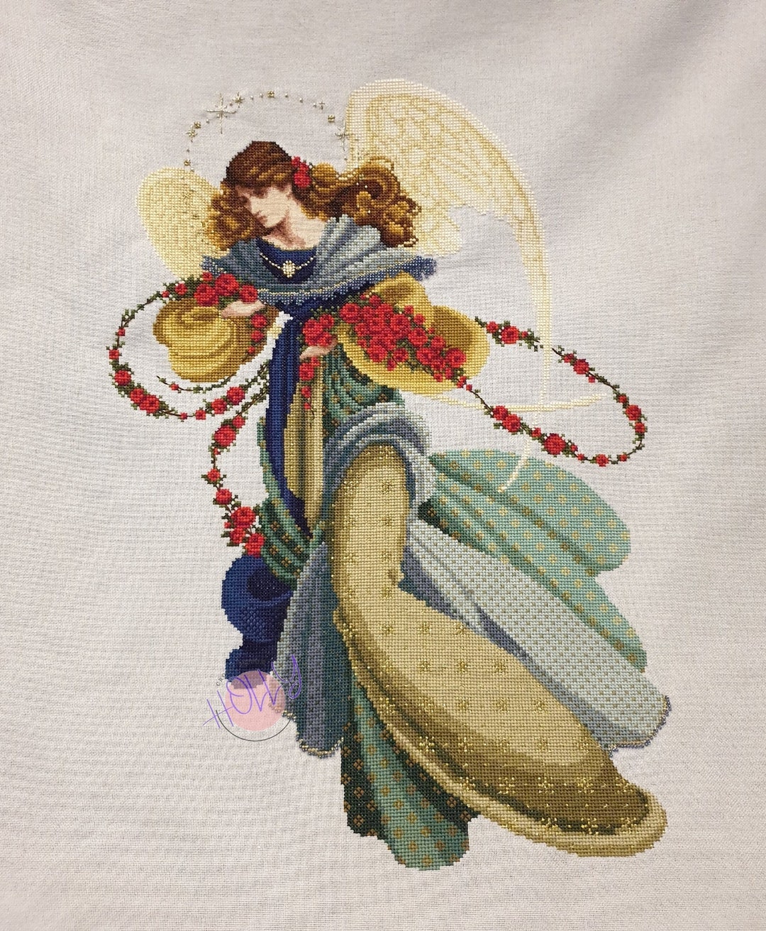 PDF + SAGA Digital Cross Stitch Chart Angelica Angel Cross Stitch ...