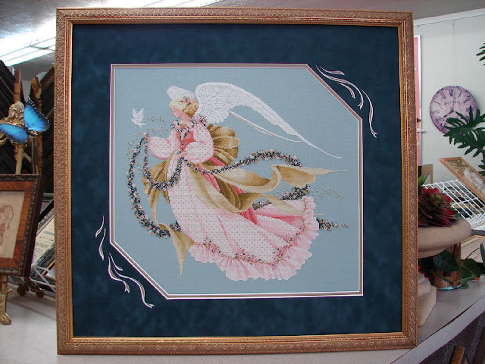 PDF + SAGA Digital Cross Stitch Pattern Angel of Summer Woman Lady Miss ...