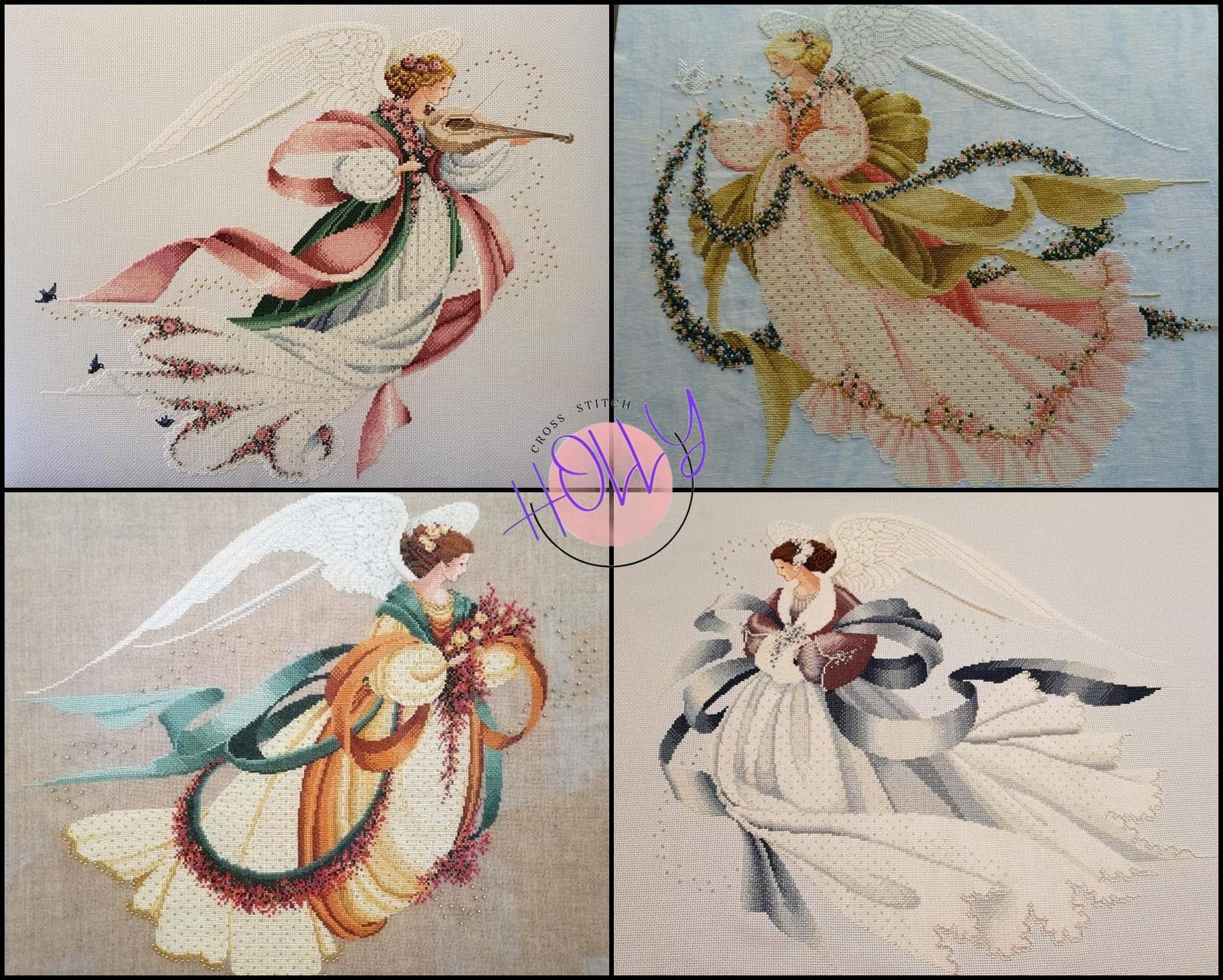 Set of 4 Cross Stitch Pattern Keeper Markup PDF + SAGA Angel Seasons ...