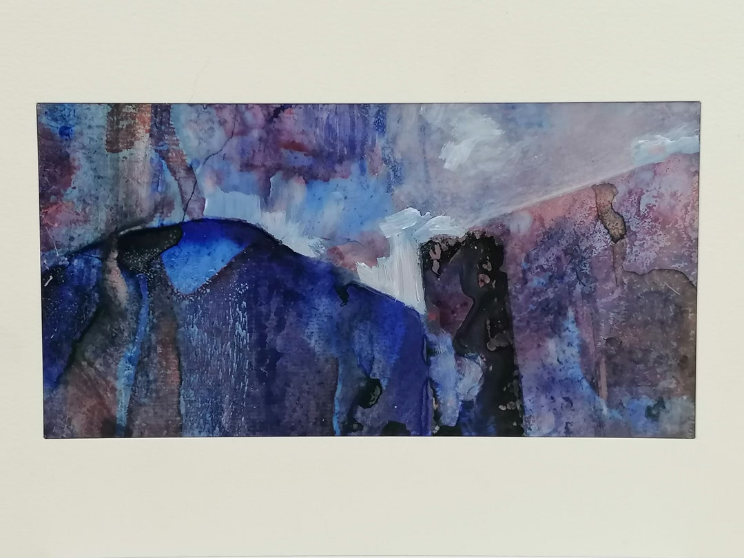 The Fold. Ink and Acrylic Paint on Rhodoid. Unique Work of Art - Etsy