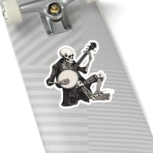 Skeleton Banjo Player Sticker - Etsy