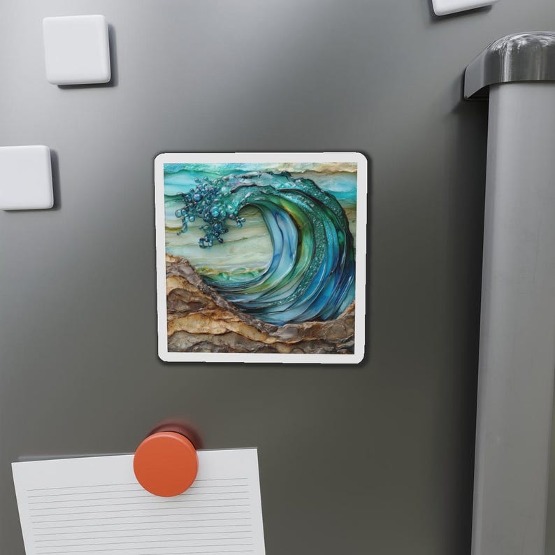 Ocean Wave Die-cut Magnet - Inspirational Home Decor, Beach Lover Gift ...