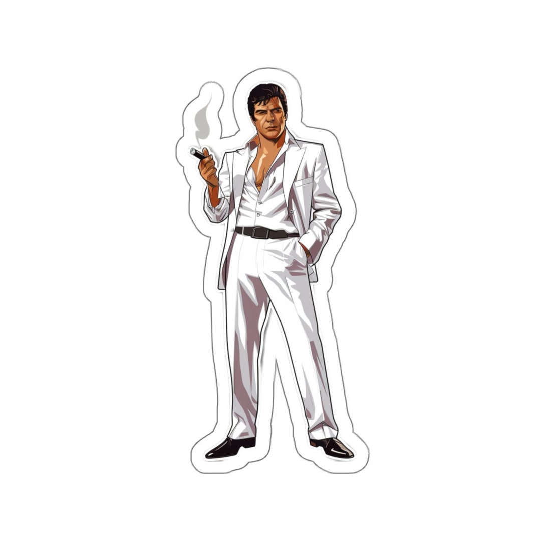 Scars in Suit Sticker With Bold, Edgy Design Featuring a Suit and Scar ...