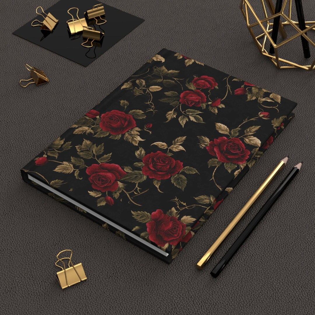 Victorian Roses: Red and Burgundy Floral Journal With Elegant Texture ...