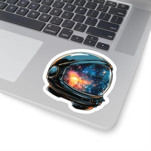 Galactic Astronaut Helmet Kiss-cut Sticker - Etsy