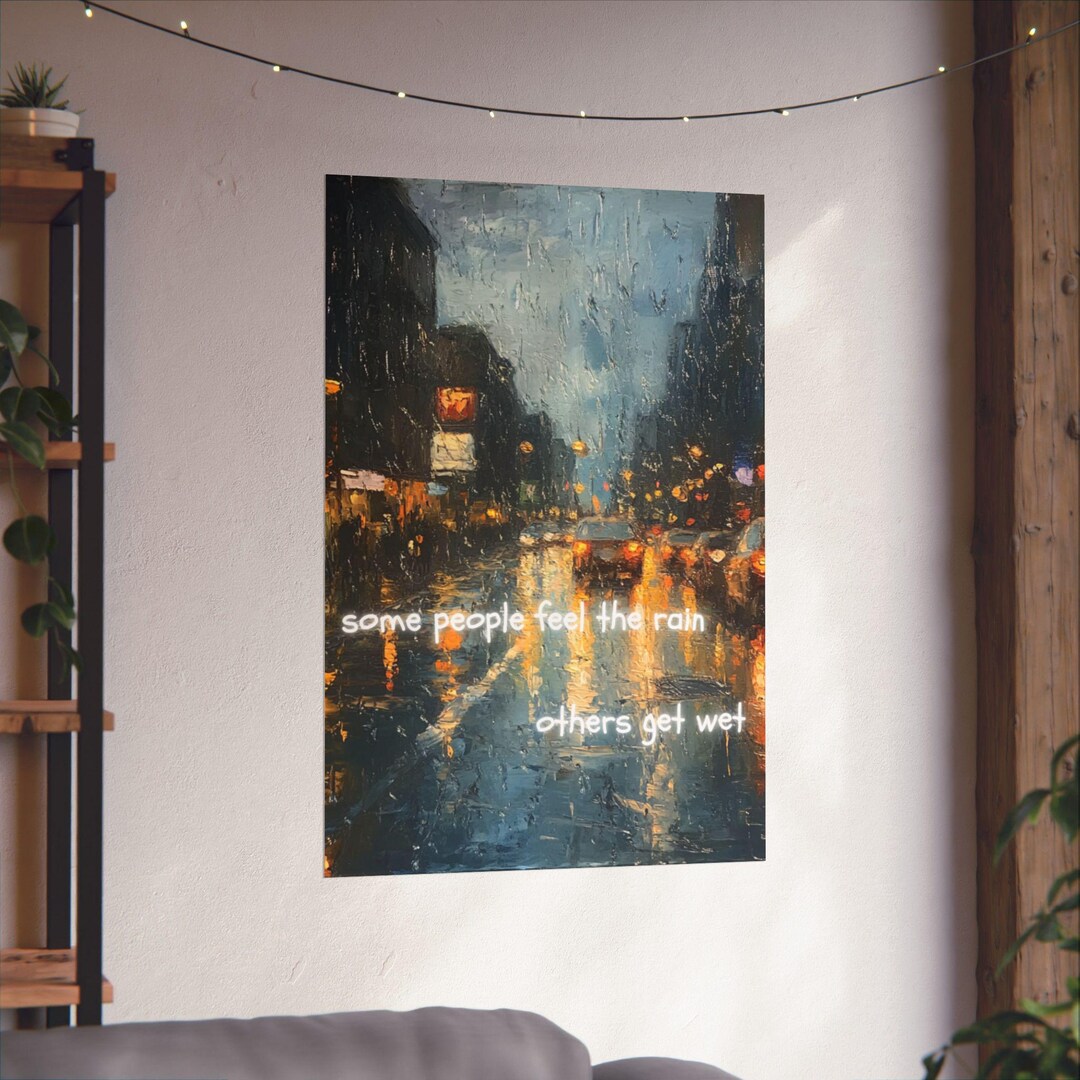Urban Rainfall: A Premium Matte Vertical Poster for Reflective ...