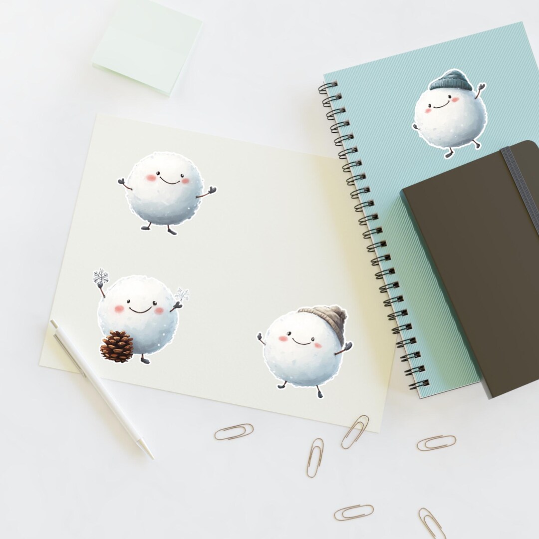 Snowball Friends Sticker Sheets - Winter Season Playful and Fun ...