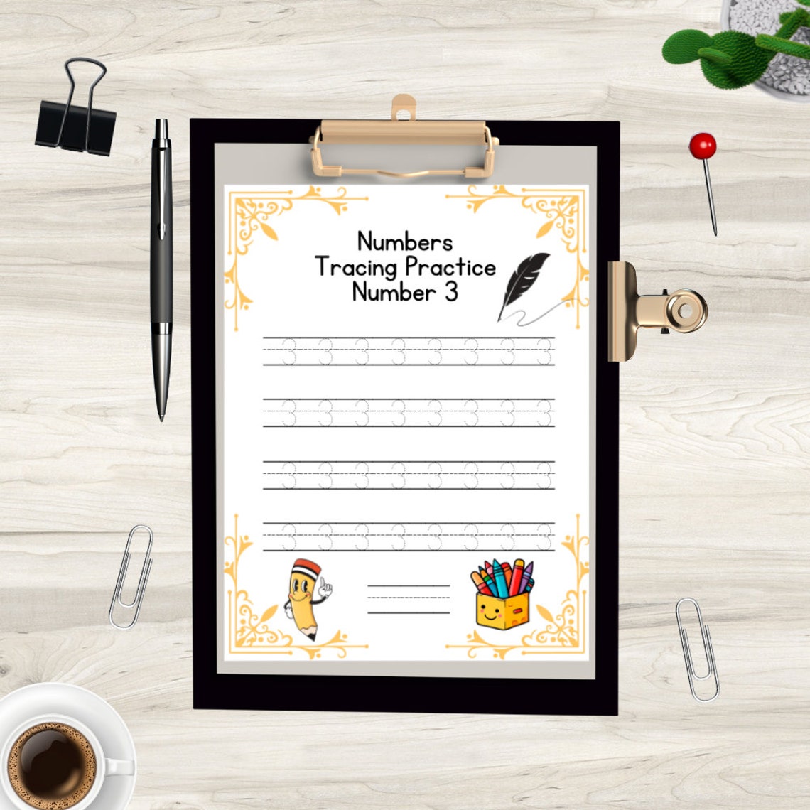 Number Tracing Worksheets 1-25 | Digital Download | Preschool ...