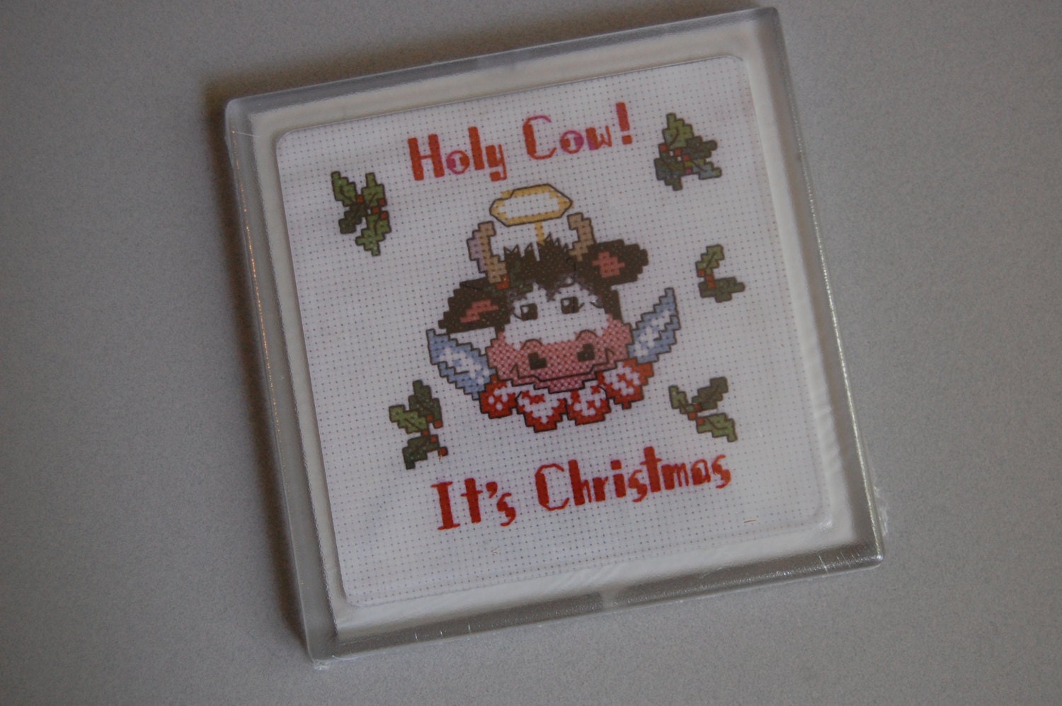 Holy Cow Counted Cross Stitch Acrylic Hot Plate - Etsy