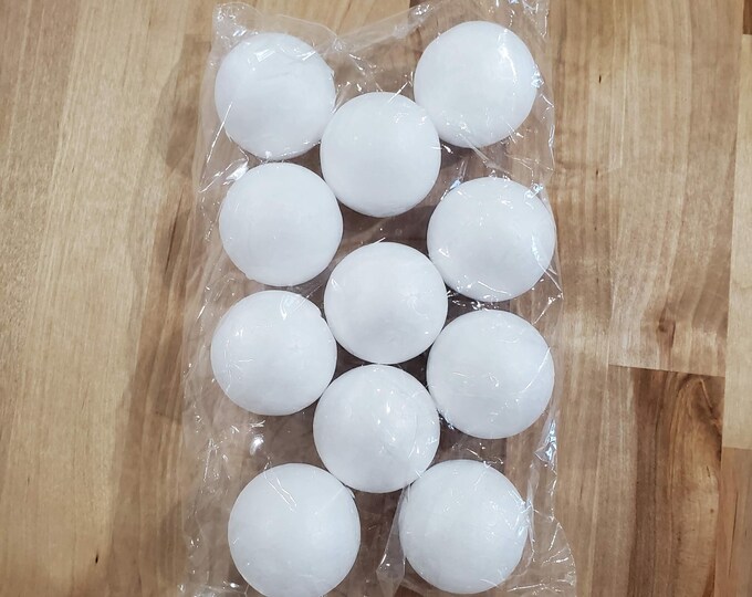 11 Ct 1.25" Inch Styrofoam Balls Round White Styro Foam Polystyrene ...