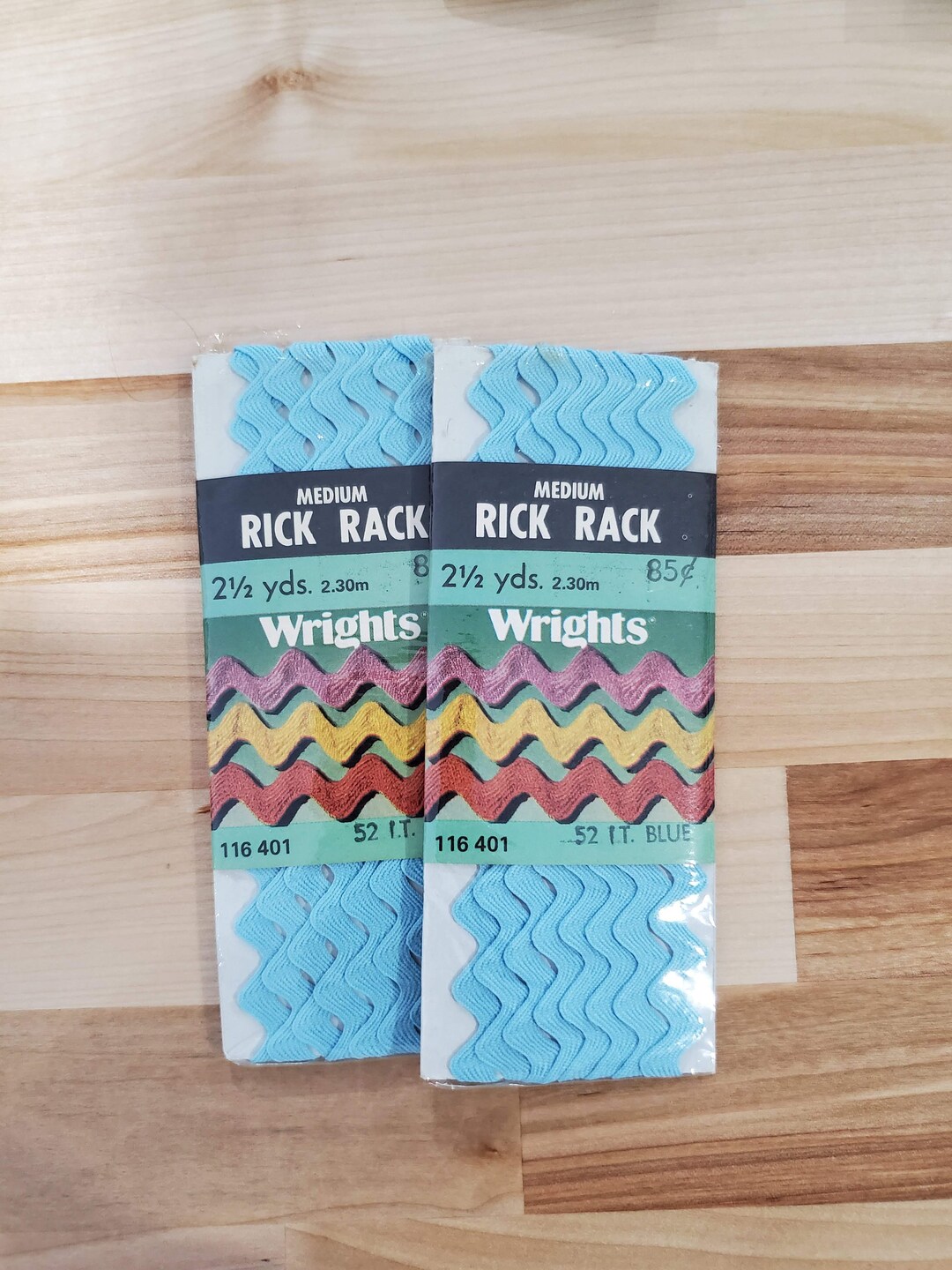 VINTAGE Wright's Medium Rick Rack 52 Lt Blue - Etsy
