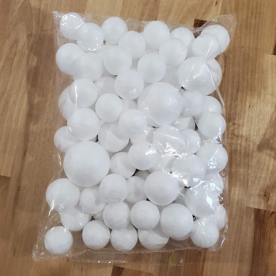 MULTI SIZE PACK- Styrofoam Balls Round White Styro Foam Polystyrene - Etsy