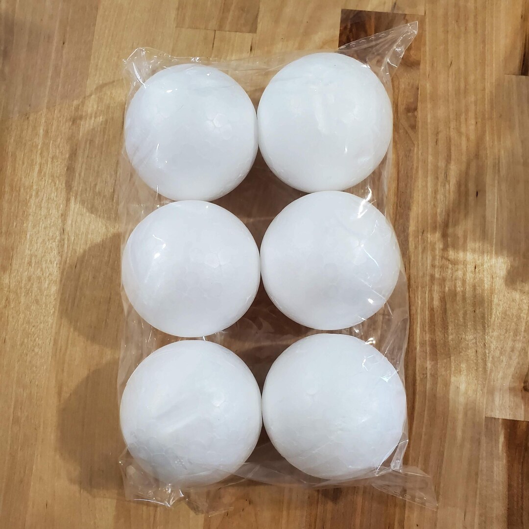 6 Ct 2" Inch Styrofoam Balls Round White Styro Foam Polystyrene Sphere ...