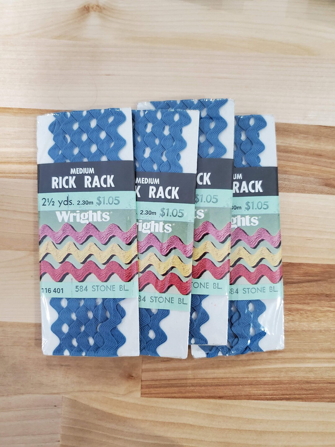 VINTAGE Wright's Medium Rick Rack 584 Stone Blue - Etsy