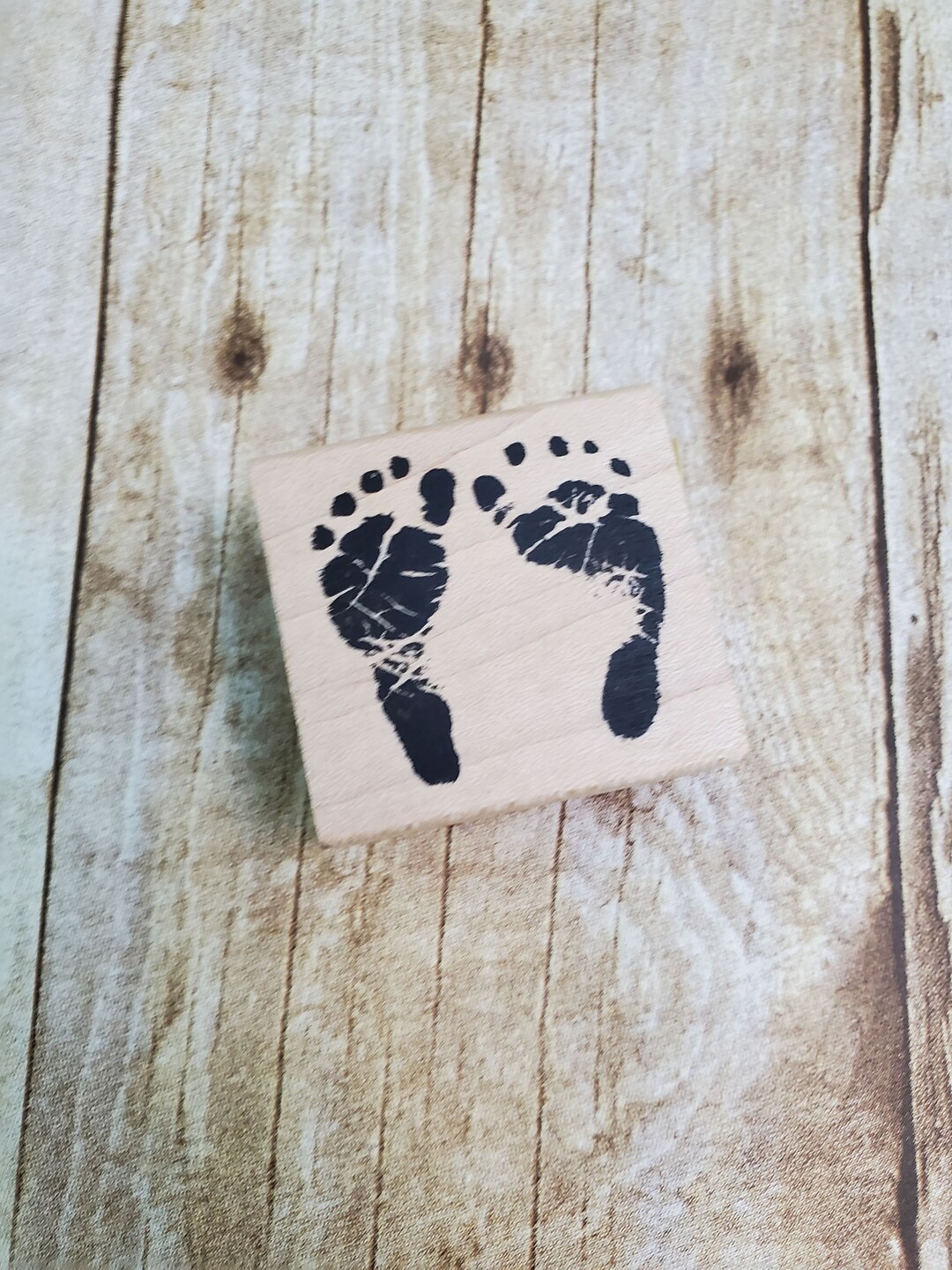 Baby Feet Rubber Stamp - Etsy