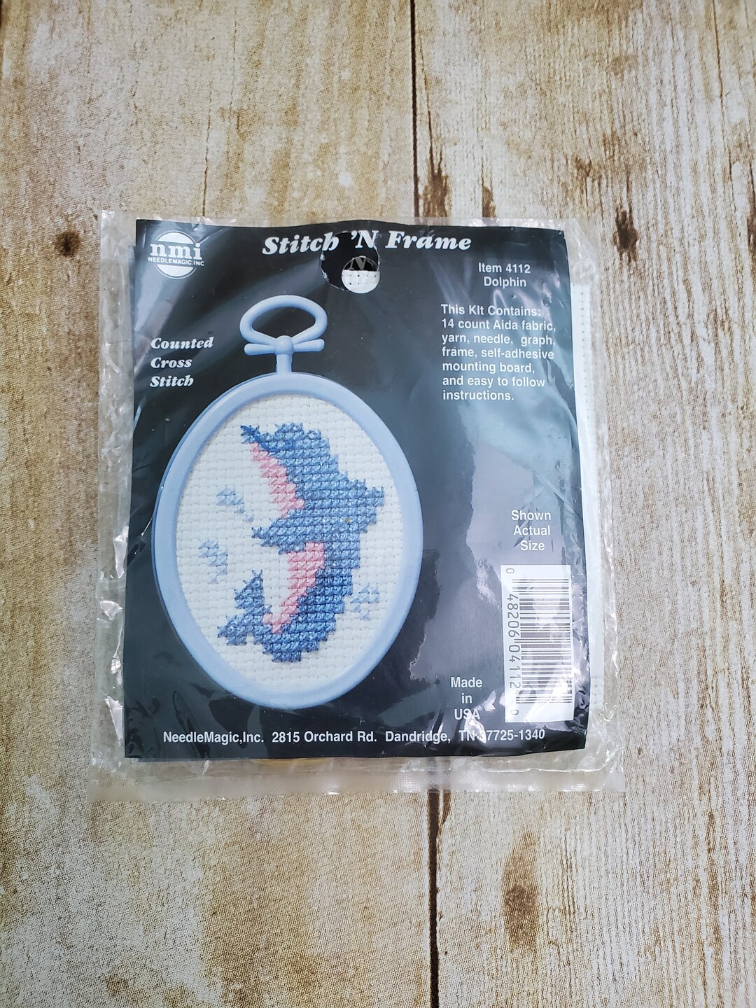 Dolphin ~ Stitch and Frame Counted Cross Stitch Kit - Etsy