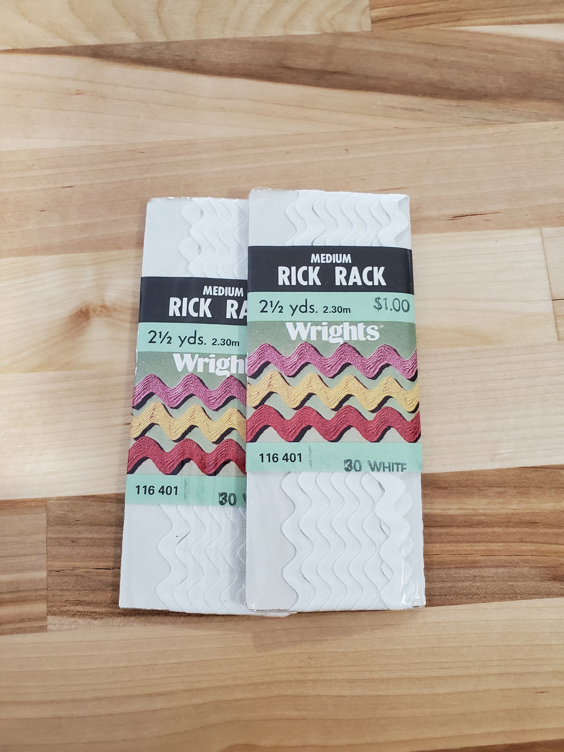 VINTAGE Wright's Medium Rick Rack 30 White - Etsy