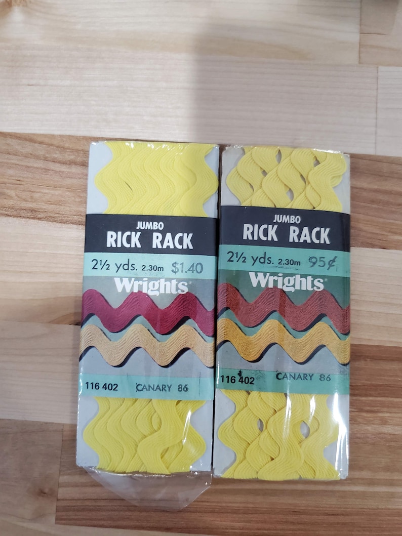 VINTAGE ~ Wright's Jumbo Rick Rack ~ Canary 86 - Etsy