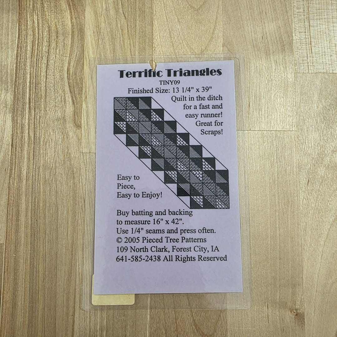 TERRIFIC TRIANGLES ~ 2005 - Tiny09 - Runner - Etsy