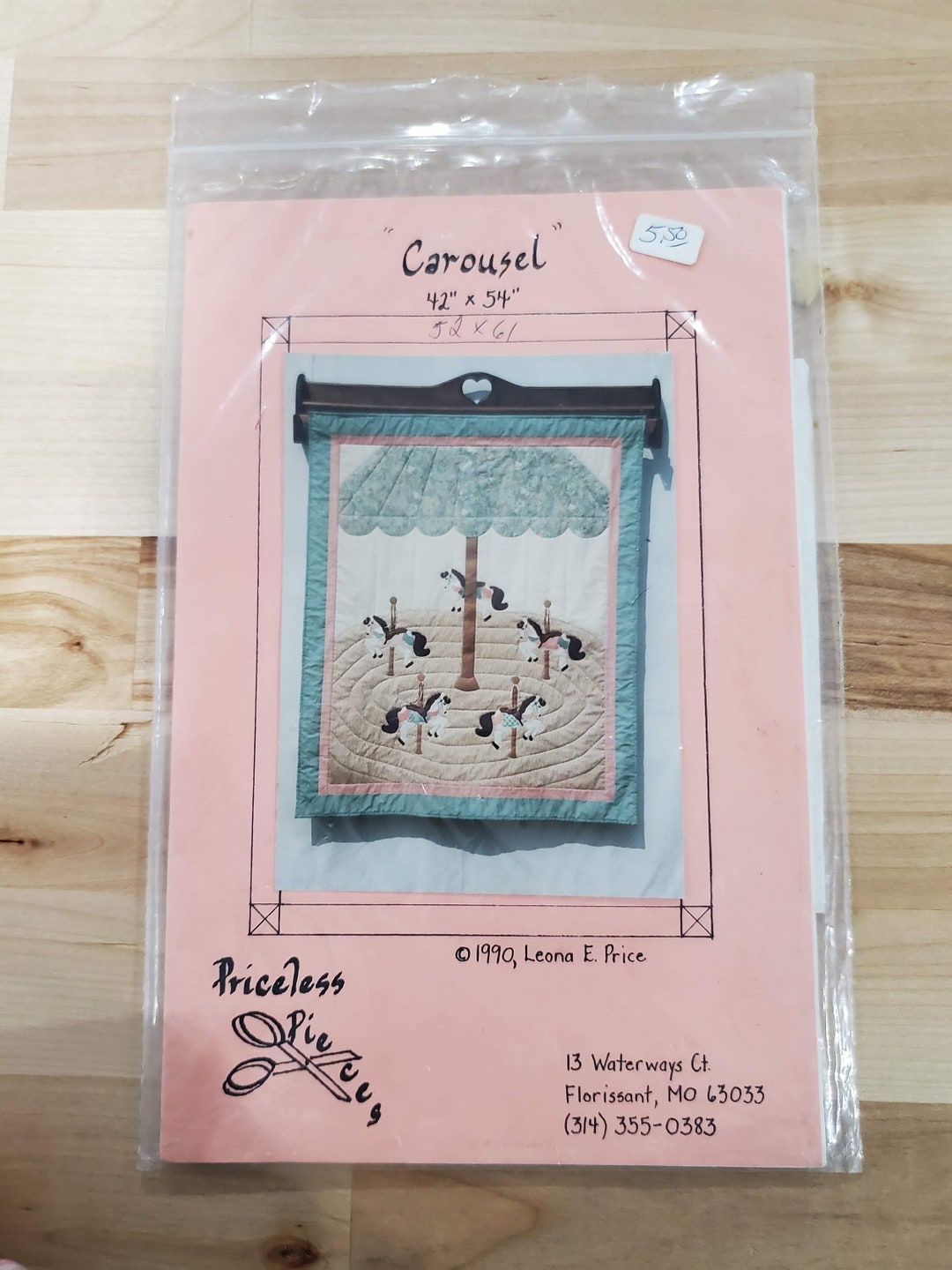 CAROUSEL ~ Leona E Price ~ 1990 Applique Quilt Pattern - Etsy